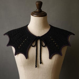 Batwing Crochet Collar Pattern: Witchy Gothic Accessory PDF - Etsy
