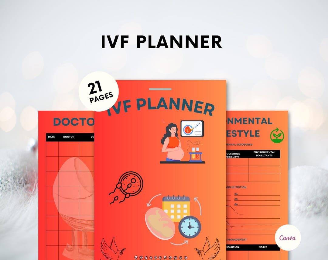 IVF Planner Fertility Planner IVF IVF Tracker Pregnancy Planner ...