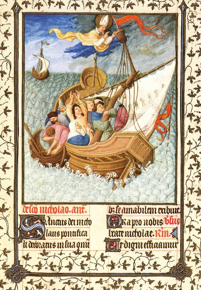 St. Nicholas & Seafarers Catholic Illuminated Manuscript - Etsy