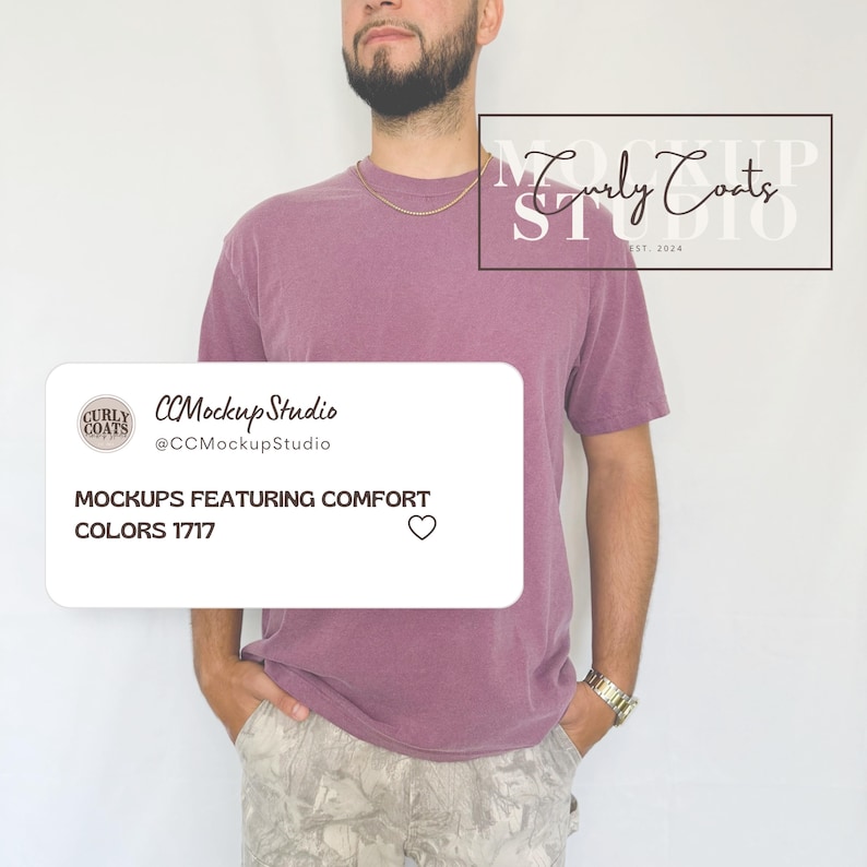 Terracotta Comfort Colors Shirt Mockup | CC1717 Terracotta Brown Orange ...