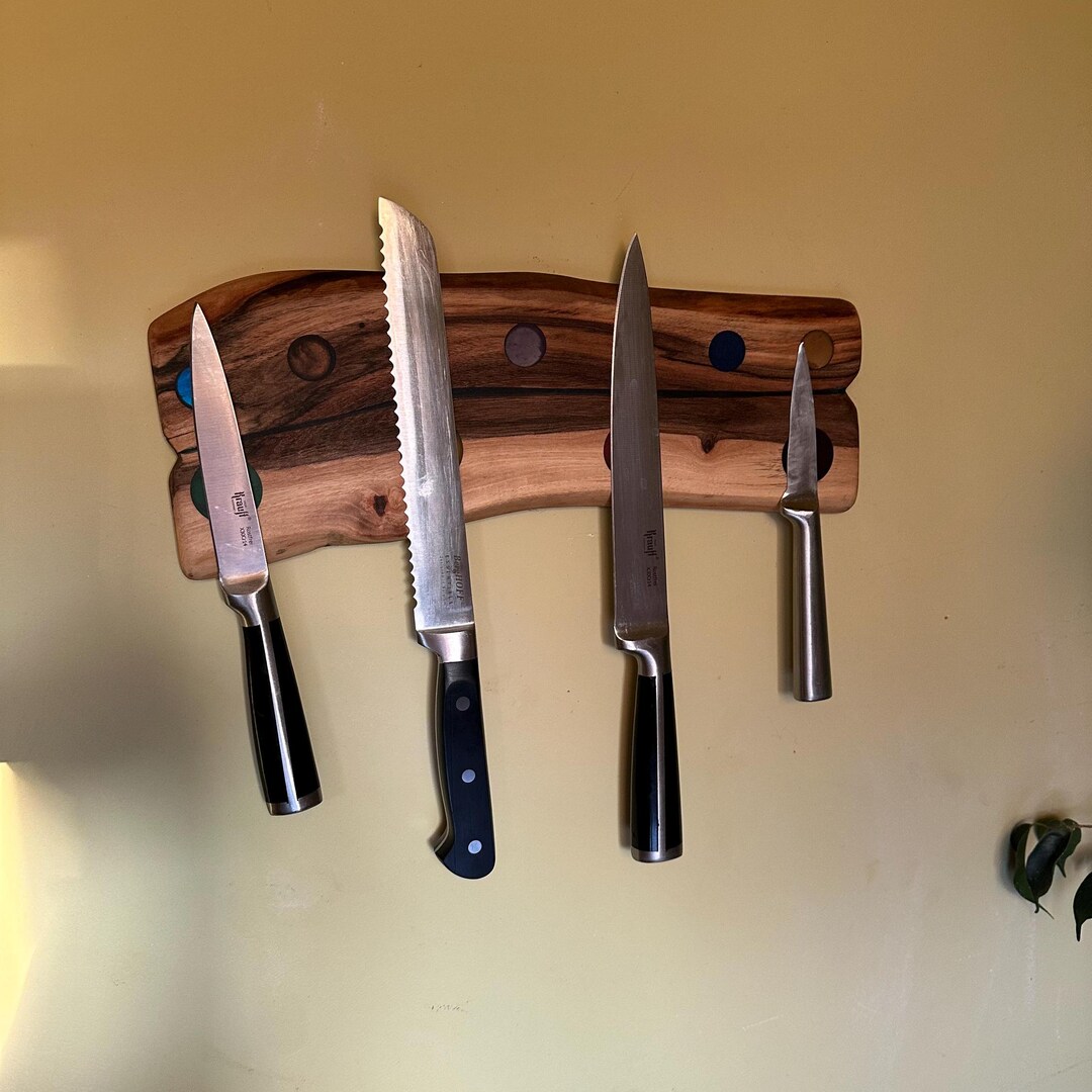 Handmade Wood Decor Holder With Fasteners Magnet for 5 or More Kitchen ...