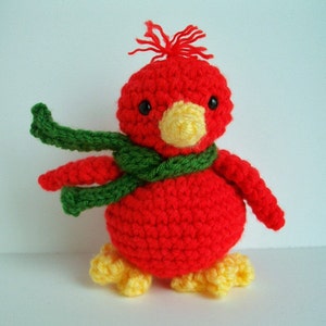 Crochet Pattern Ready for Winter Red Bird - Etsy