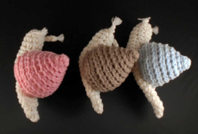 2 Types of Snail Rattles Crochet Pattern - Etsy