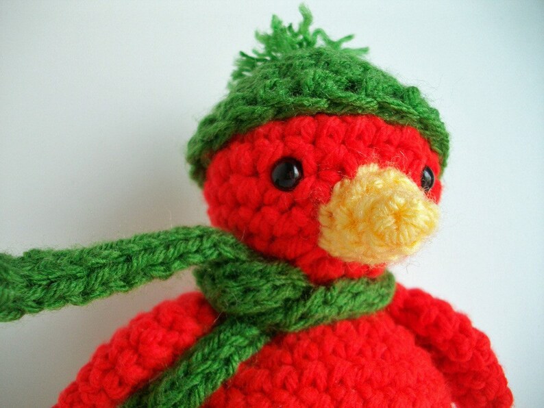 Crochet Pattern Ready for Winter Red Bird - Etsy