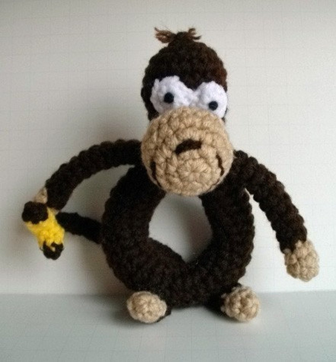 Crochet Monkey Rattle Pattern PDF - Etsy