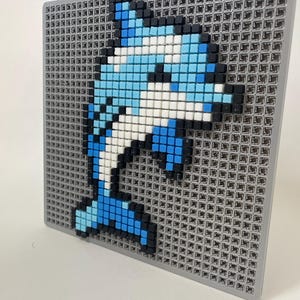 Dolphin Pixel Art Puzzle - Etsy