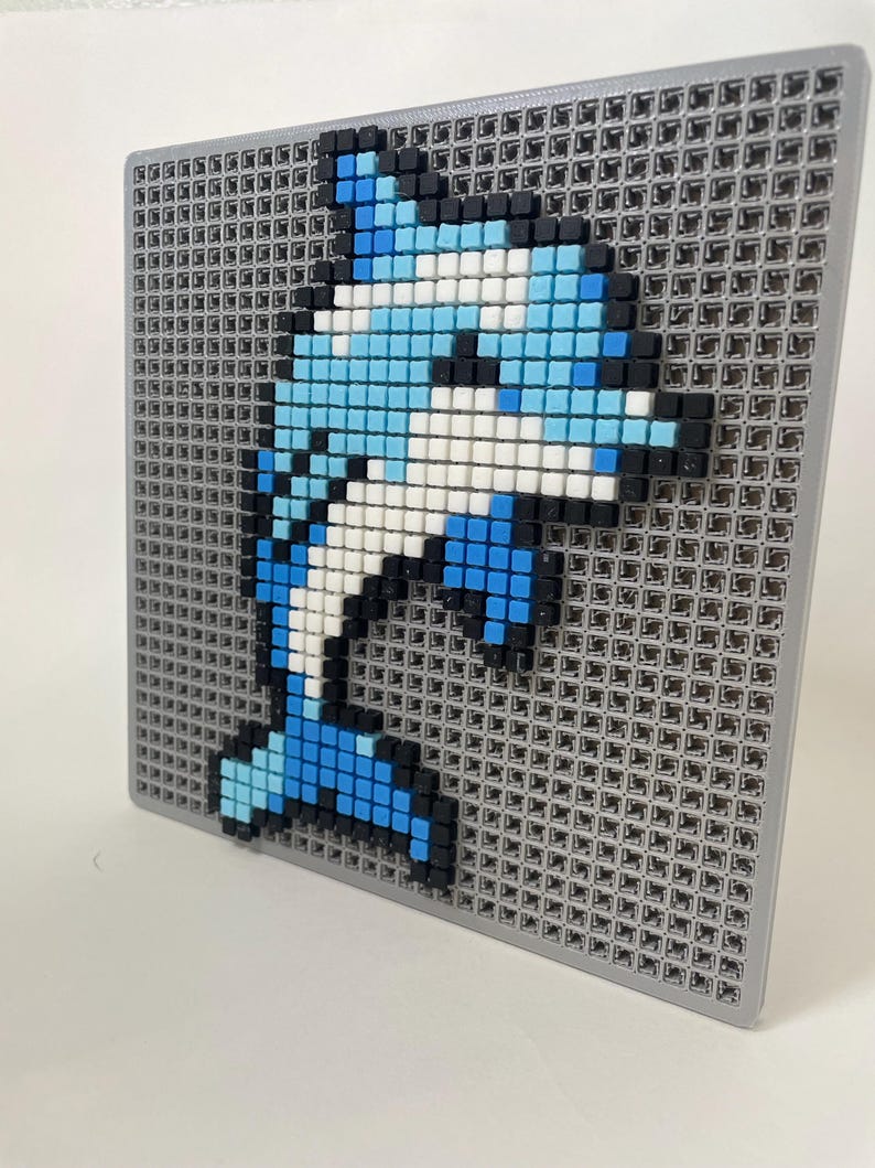 Dolphin Pixel Art Puzzle - Etsy