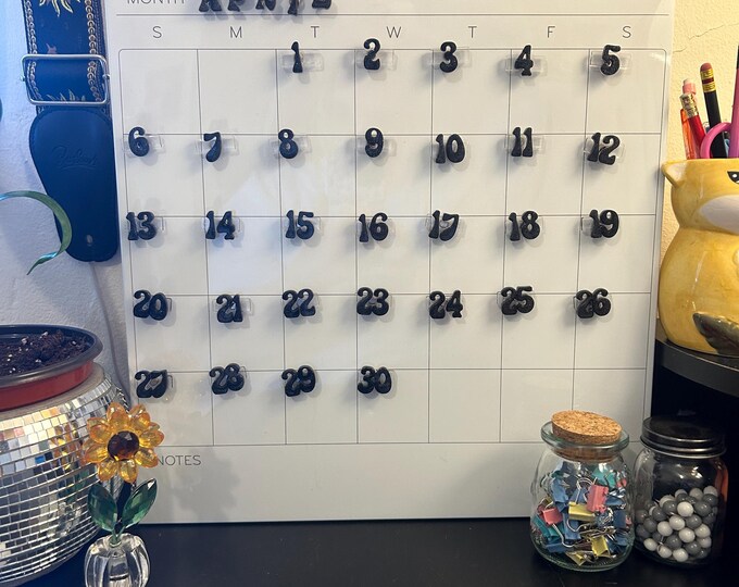 Month and Number Magnets for a Magnetic Calendar, Perpetual Calendar ...