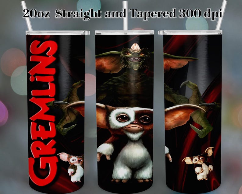 Funny Movie Gizmo Gremlin Style Tumbler Wrap 20 Oz Personalized Gifts ...