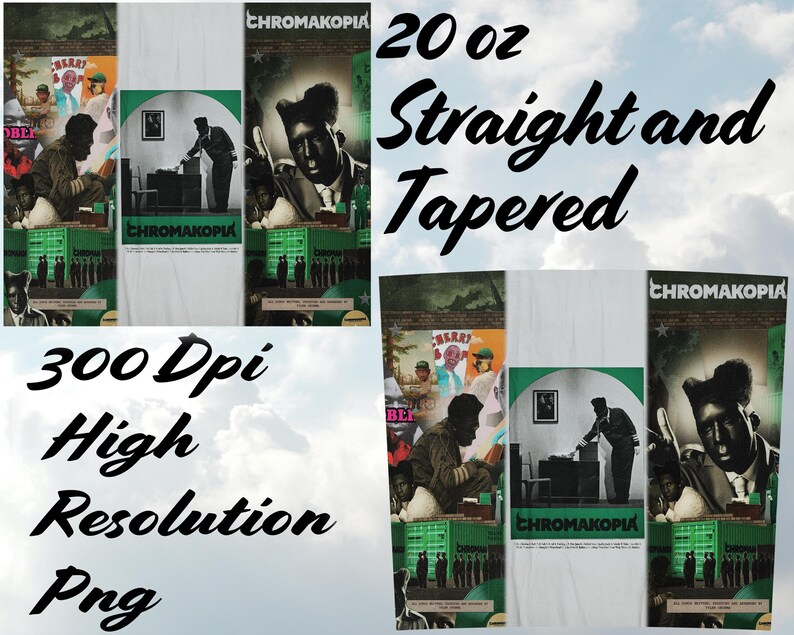 Tyler the Creator Chromakopia Tumbler 20 Oz Skinny Stitch Tumbler ...