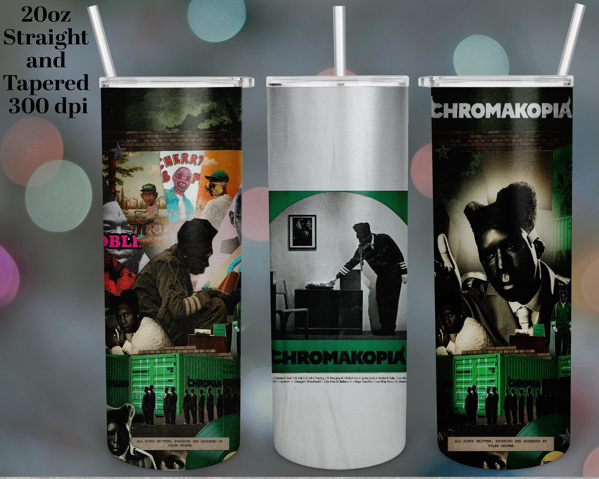 Tyler the Creator Chromakopia Tumbler 20 Oz Skinny Stitch Tumbler ...