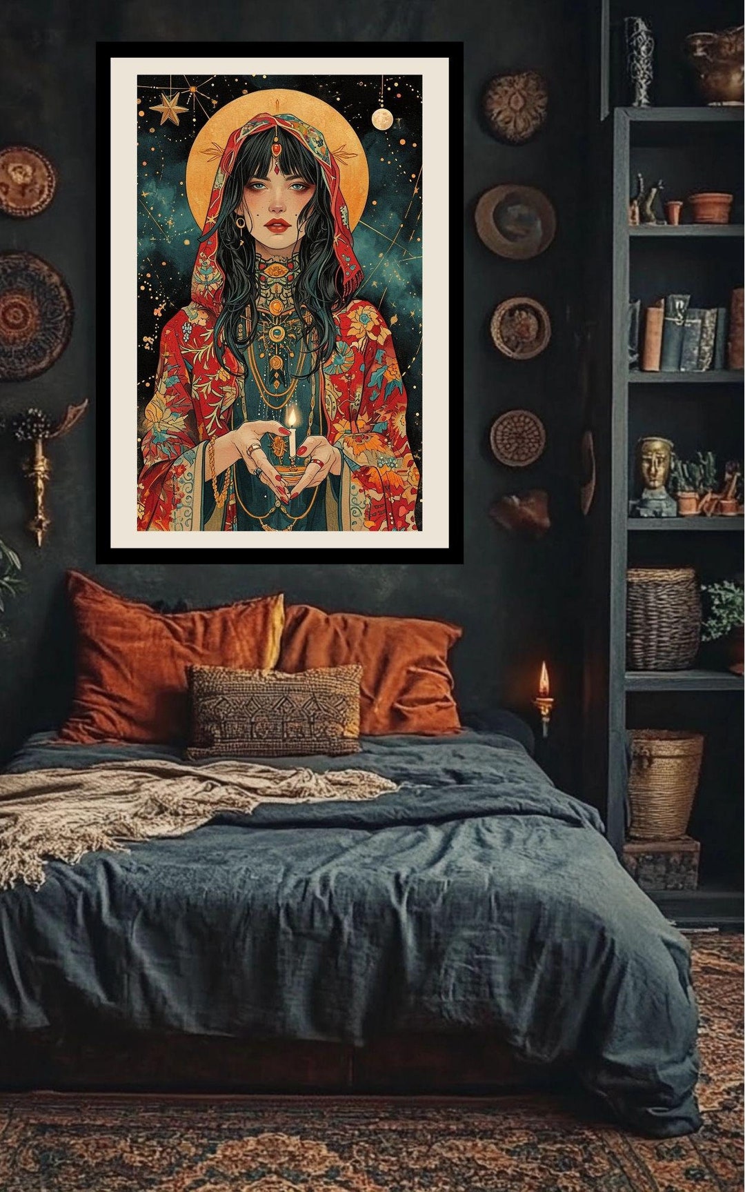 The High Priestess Tarot Card | Wall Décor | Fine Art Print | AI Art ...