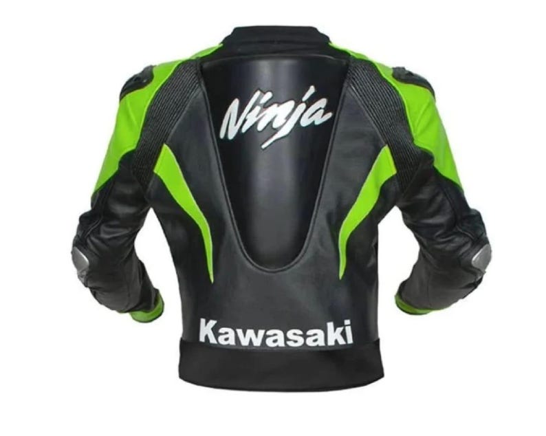 NINJA Motorcycle Racing Biker Leather Jacket Motorbike Cowhide Leather ...