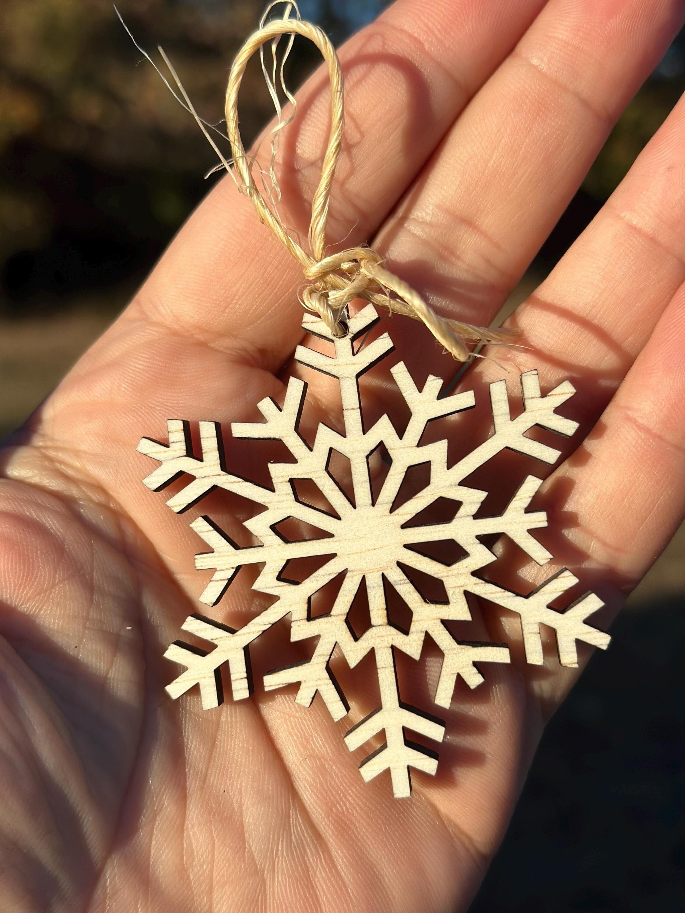 Ornament Snowflake Set, Wood Christmas Decoration for Home, Snowflake ...