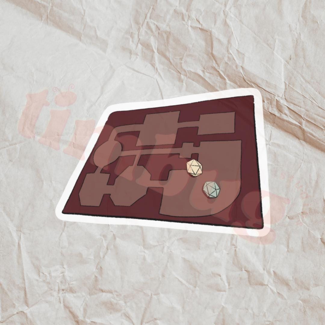 Battle Map Vinyl Sticker, Waterproof Battle Map Sticker, DND Water ...