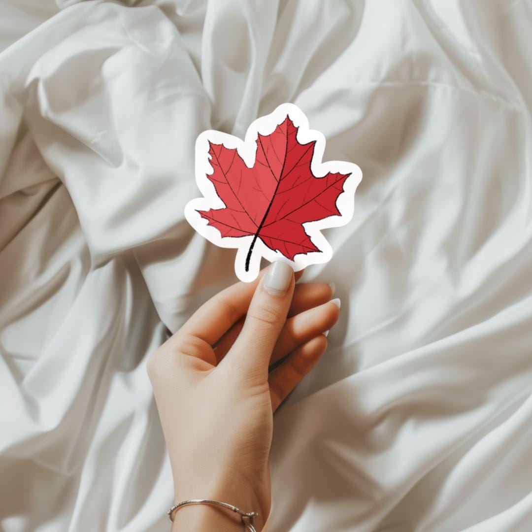 Maple Leaf Vinyl Sticker, Waterproof Sticker, Nature Water Bottle ...