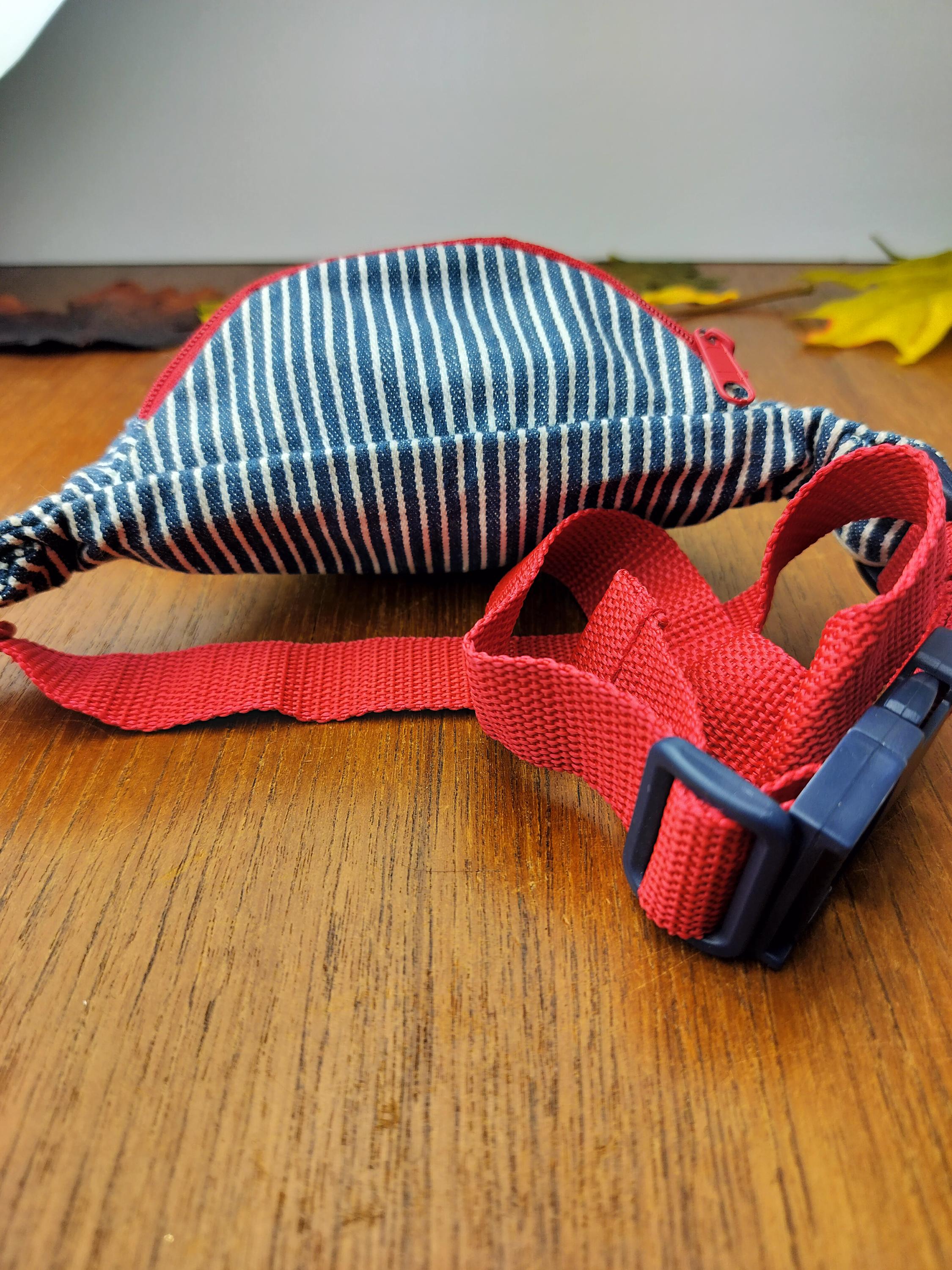 Vintage Osh Kosh B'gosh Denim Blue Stripe MINI Belt Bag Fanny Pack ...