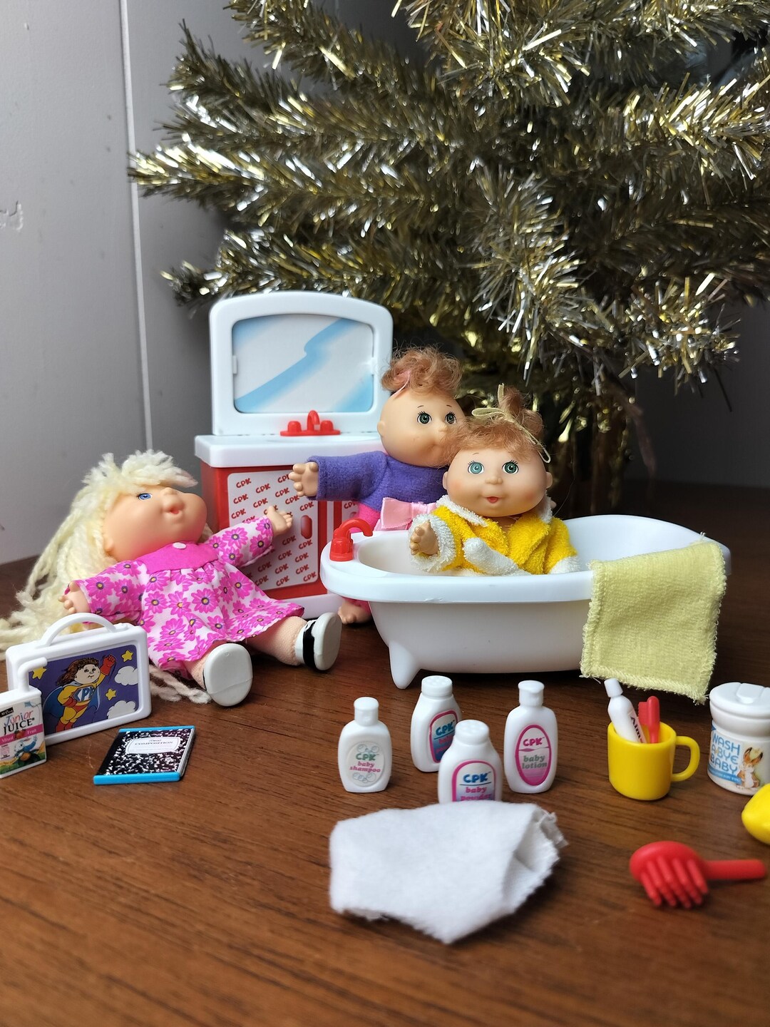 Vintage 90's CPK Cabbage Patch Kids Collectible Mini Dolls Bath Time ...