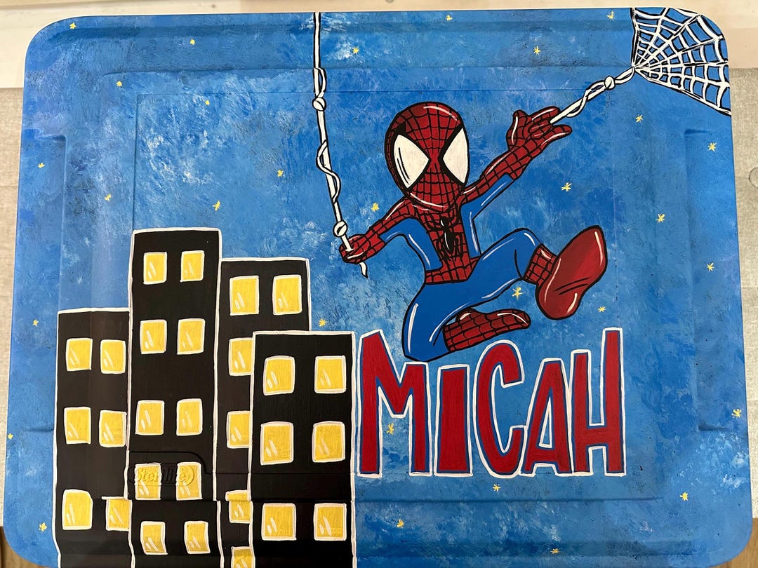 Hand Painted Kids Memory Box- Painted Kids File Folder Box-customizable ...
