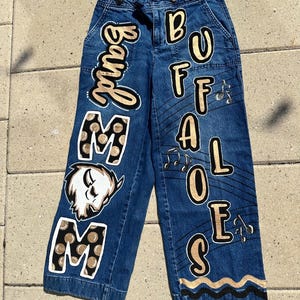 Hand Painted Denim Jeans-customizable-you Supply the Jeans-you ...