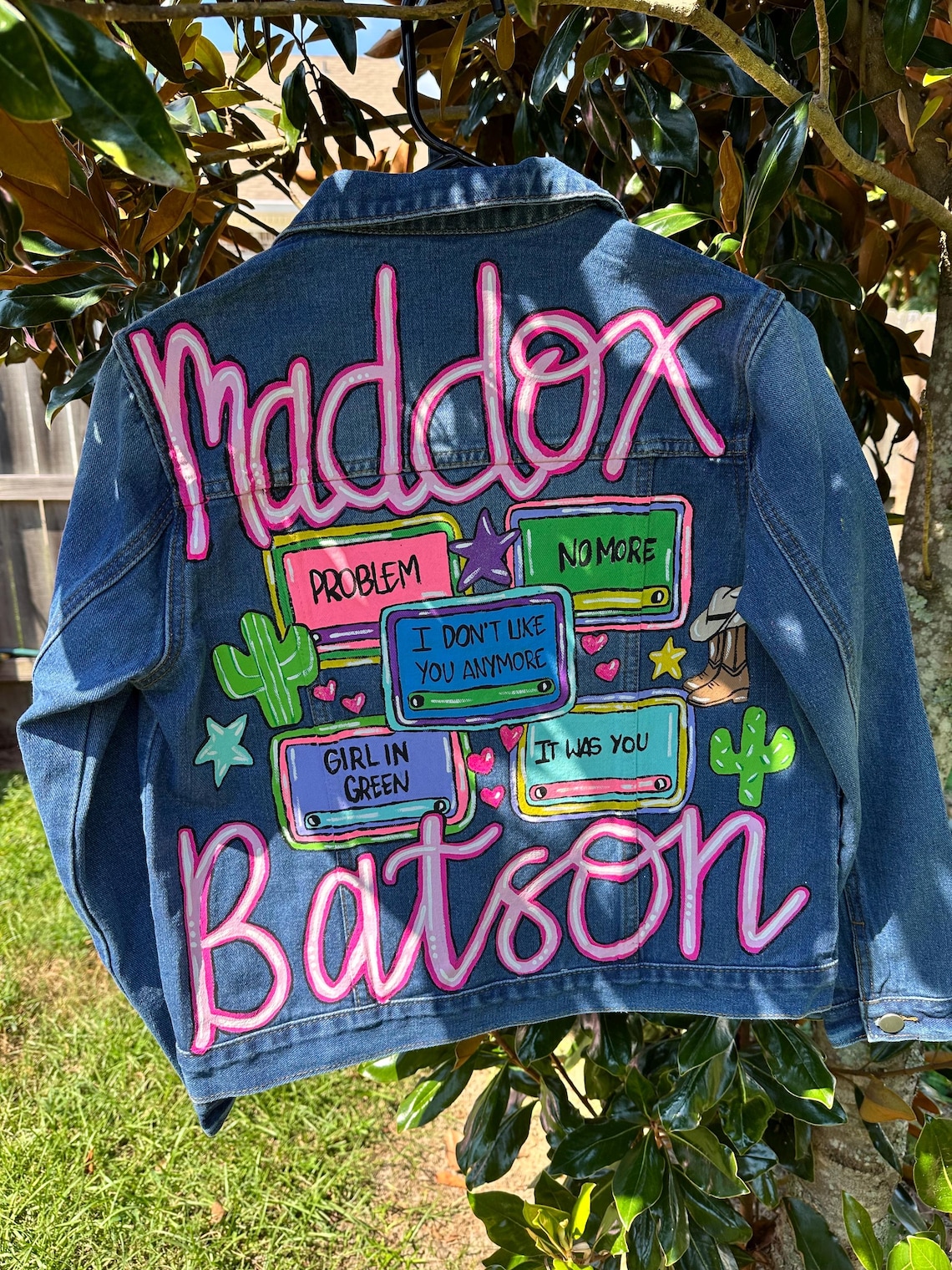 Hand Painted Denim Jacket-customizable-you Supply the Jacket-you ...