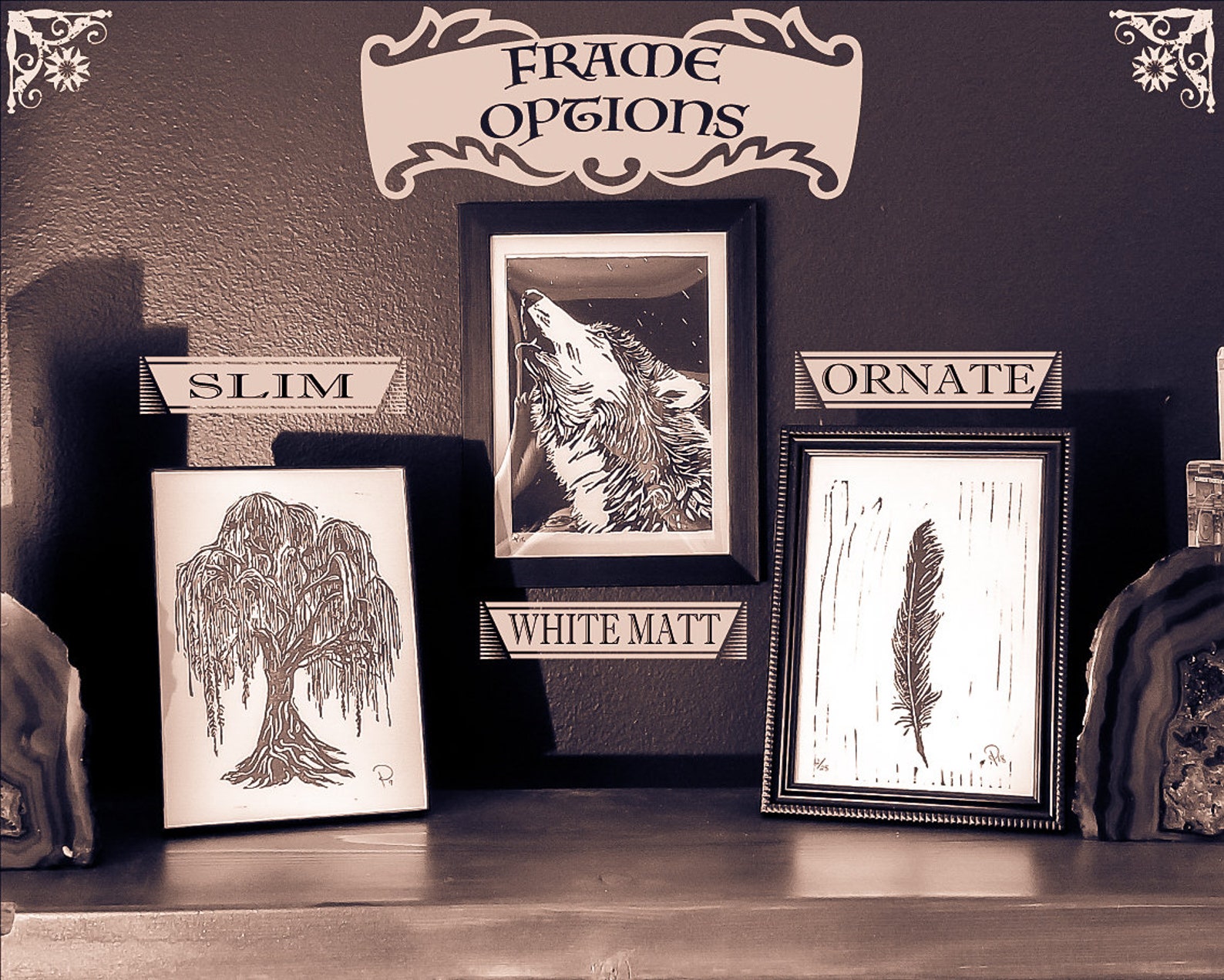 Crow Moon Phases Animal Totem Original Handcrafted - Etsy