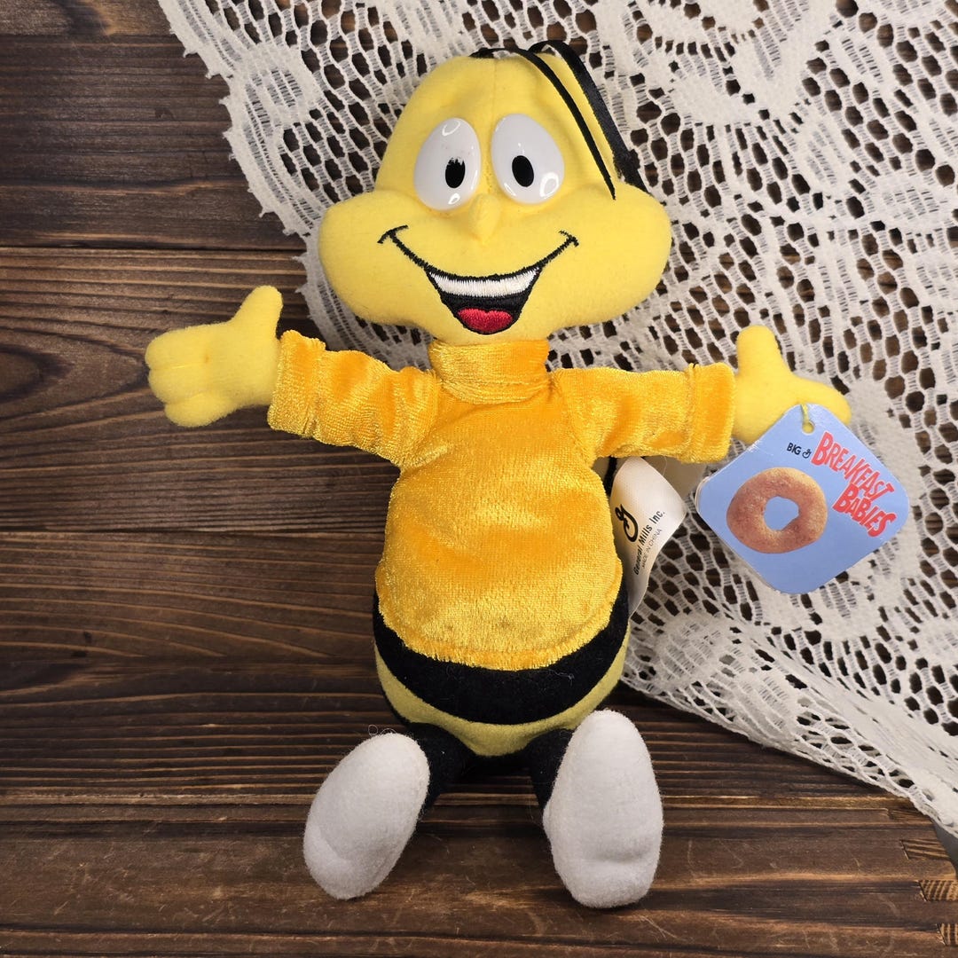 Vintage 1997 Honey Nut Cheerios Bee Plush - "big G Breakfast Babies ...