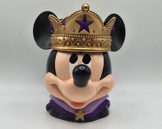 Disney on Ice Souvenir Mickey Mouse King Crown Plastic Cup With Flip ...