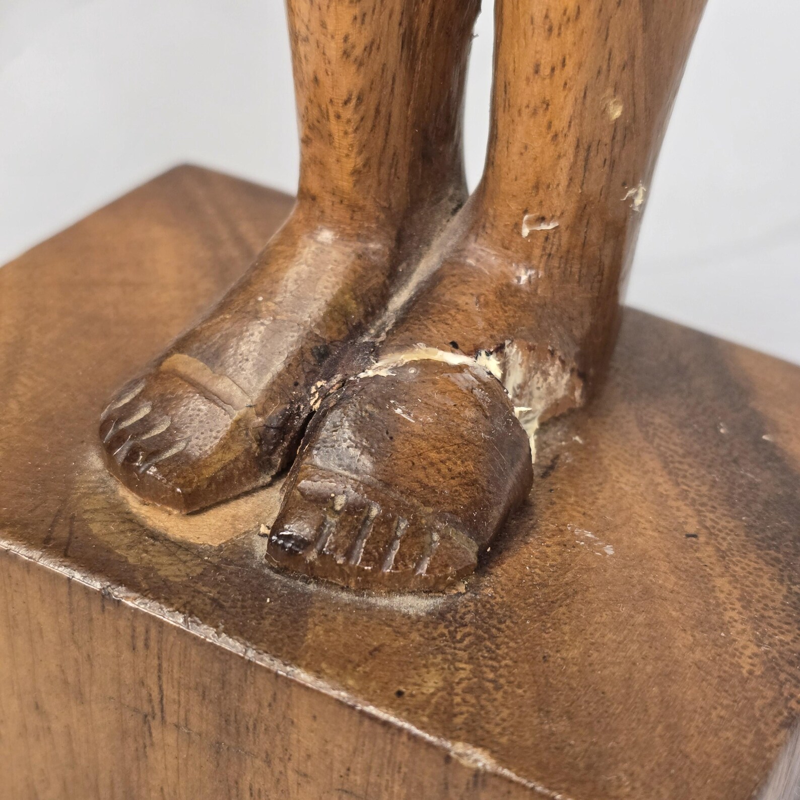 Acacia Wood Statue Pair, Filipino Hand Carved Folk Art - Vintage 1970s ...