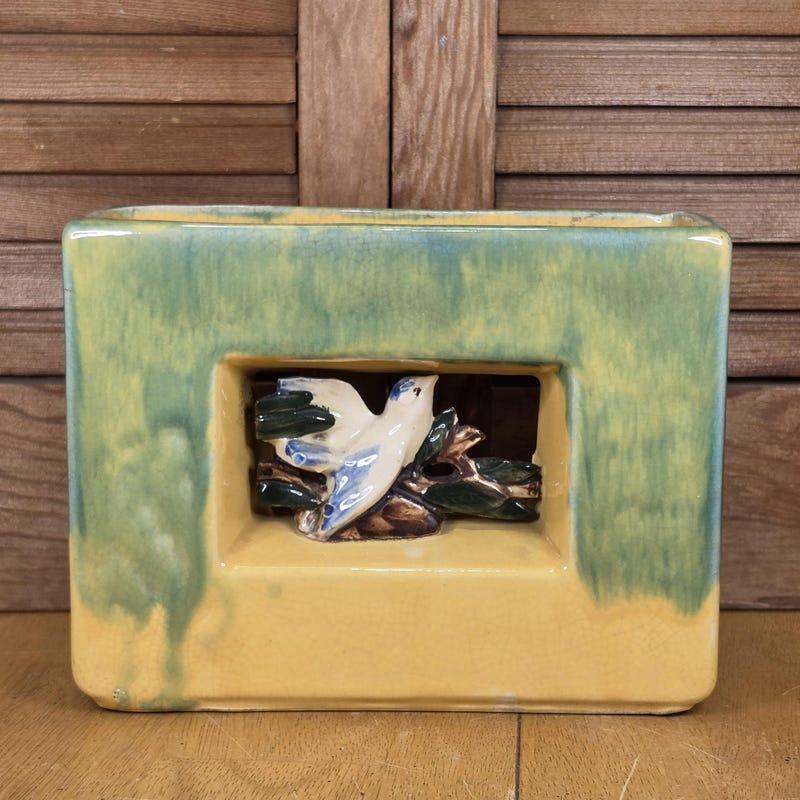 Mccoy Planters With Bird - Etsy