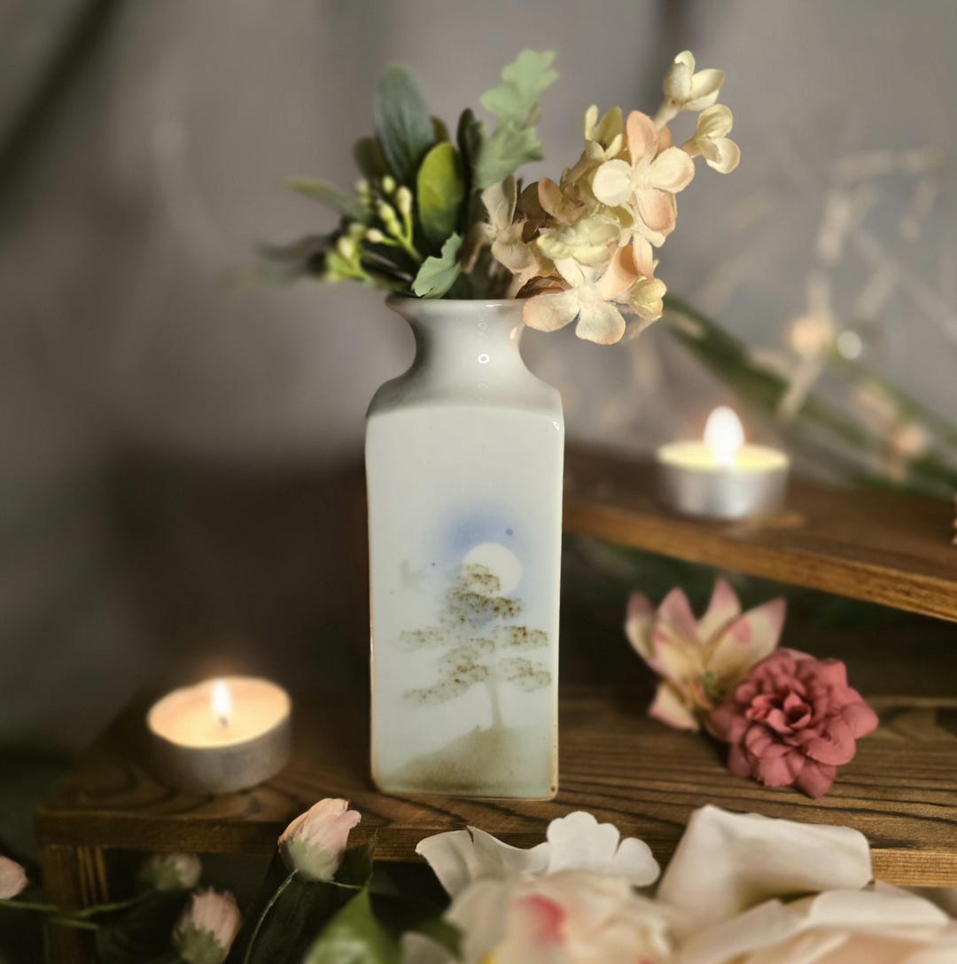 Highbank Porcelain Bud Vase With Tranquil Landscape Scene ...