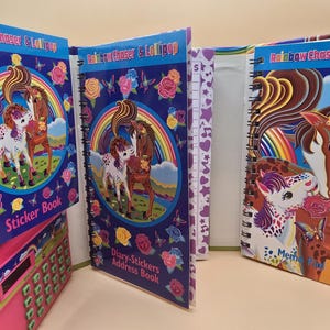 Rare Lisa Frank "rainbow Chaser & Lollipop" Trifold Diary, Address Book ...