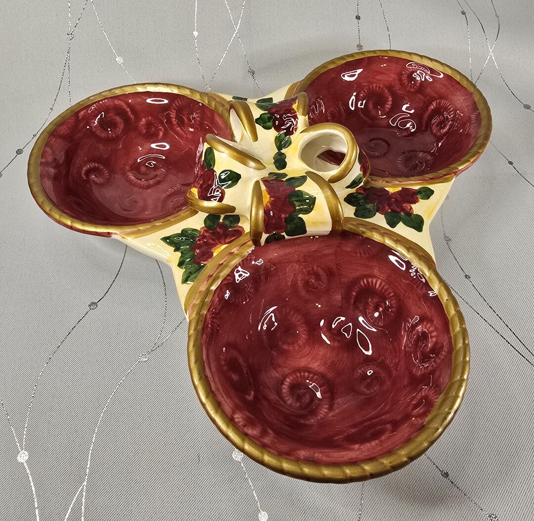 Hand-painted Ceramic Christmas Hostess Server by World Bazaars ...