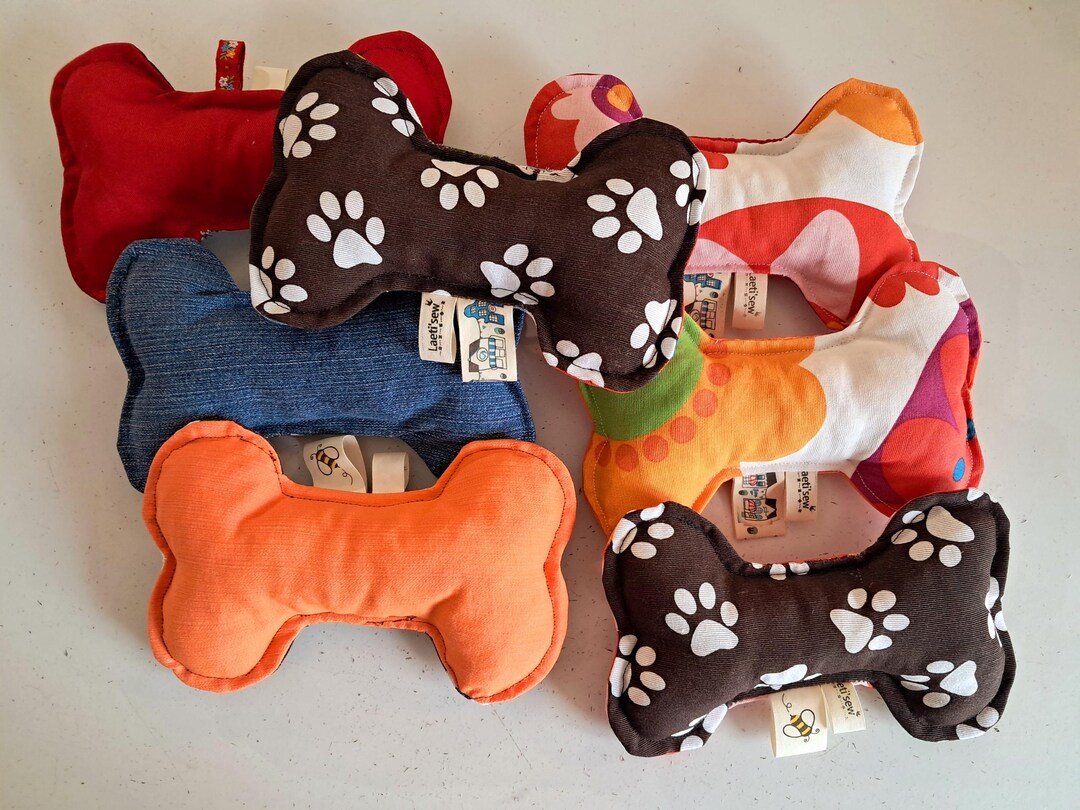 Bone Shaped Dog Toy. Dimensions 20 X 13 Cm. Foam Filling. Quilted for ...
