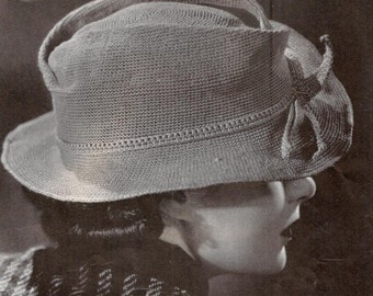 Irish Rose Crochet Hat Vintage Crochet Pattern 359 | Etsy