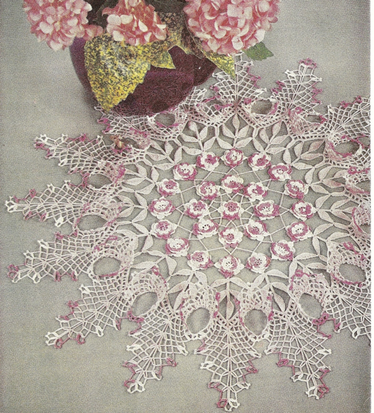 Rose Doily Vintage Crochet Pattern 098 PDF - Etsy