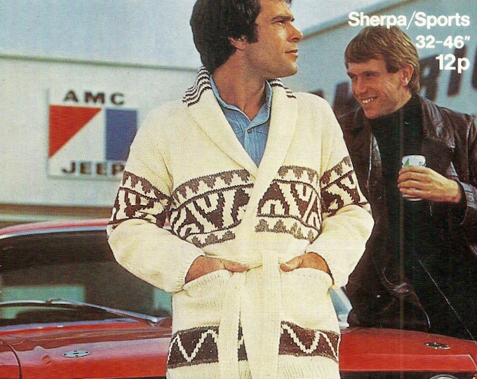 Starsky and Hutch Jacket Vintage Knitting Pattern 411 - Etsy