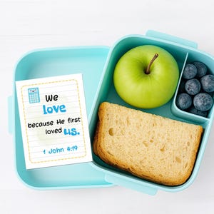 Bible Verse Lunchbox Notes for Kids, Scripture Cards, Daily Bible Verse ...