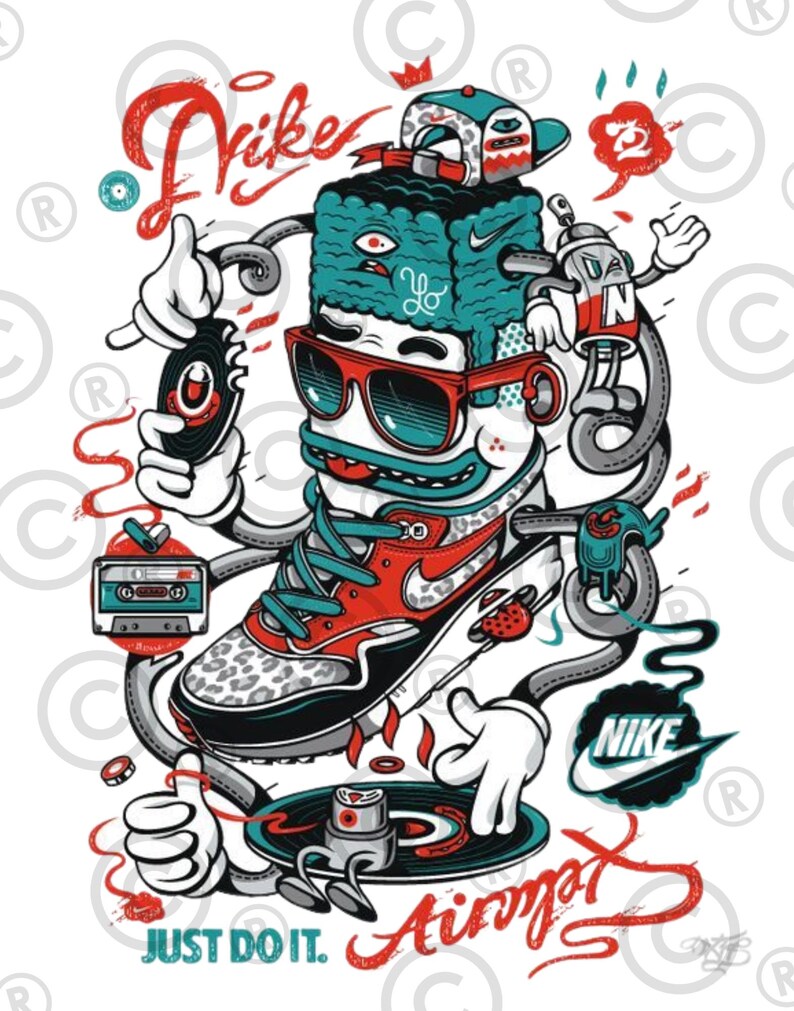 Nike Logo Nike Drip Logo Svg Jpeg Png Sneaker Head Ready to Print ...