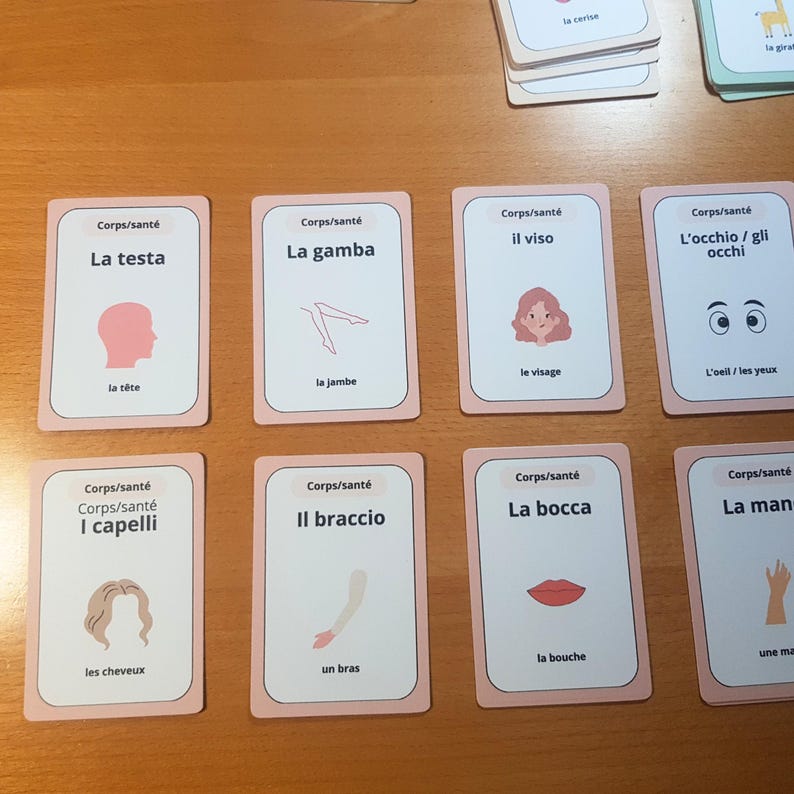 200 Italian Vocabulary Flashcards – Learn Italian Easily! - Etsy