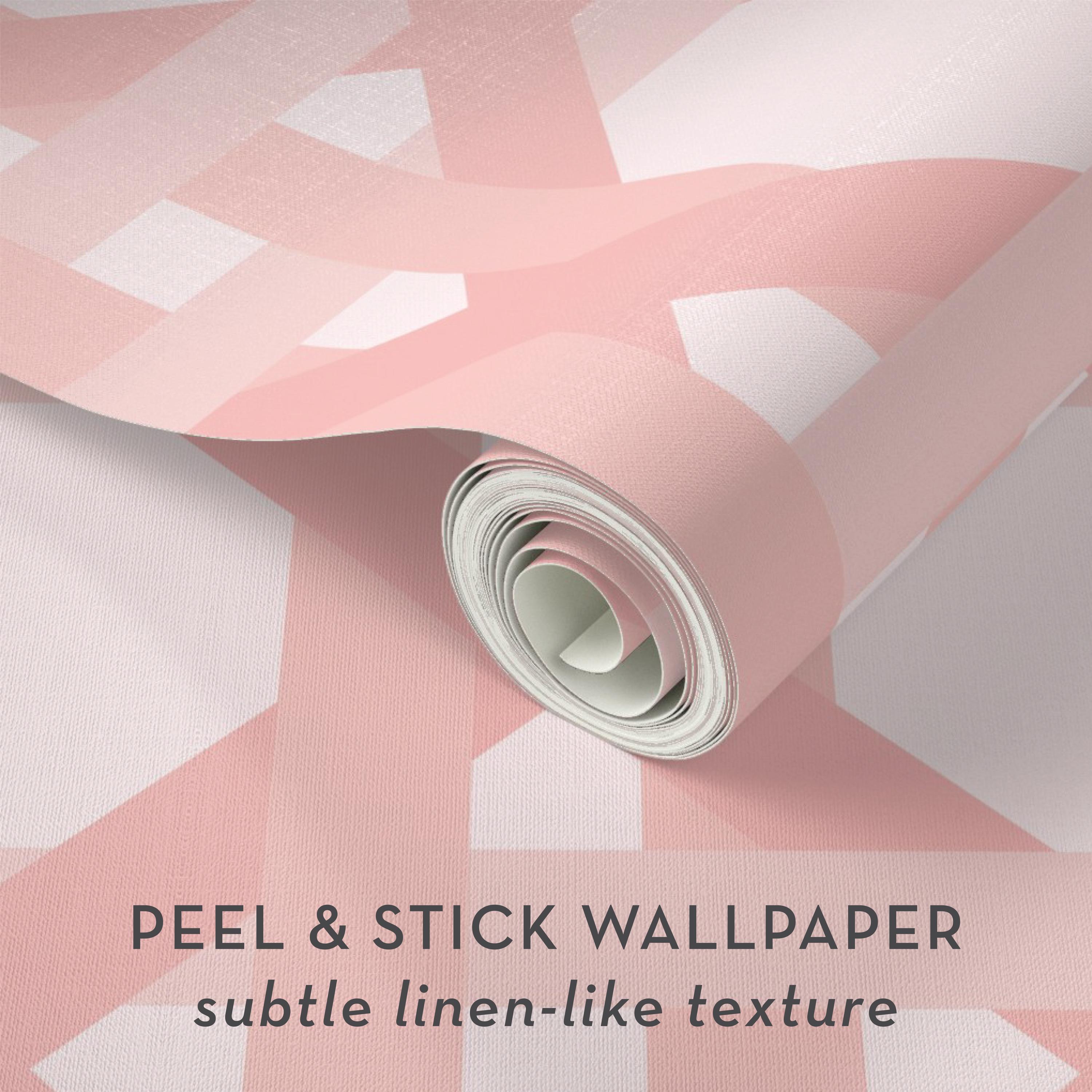 Cane Weave Pattern Geometric Wallpaper, Pretty Blush Pink, Little Girls ...