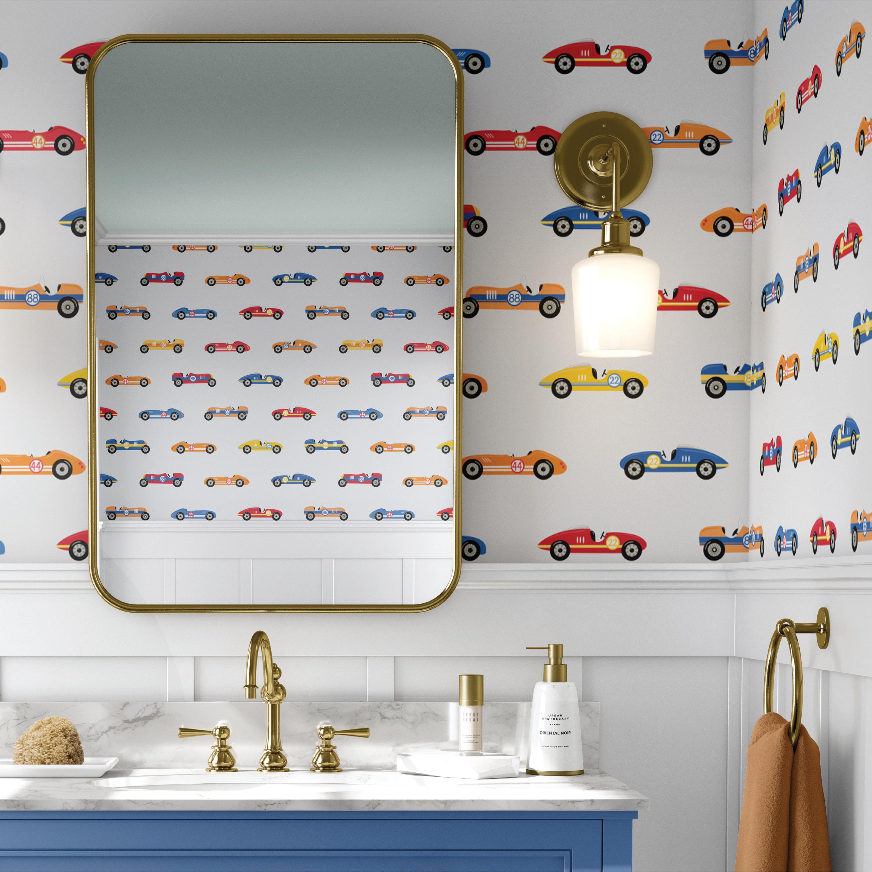 Car Themed Bathroom Black And White Racing Car Shower Curtain Set With