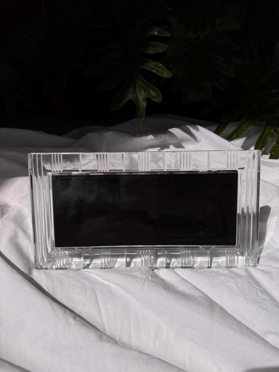 Vintage Waterford Crystal Picture Frame 10x4 in Photo Glass Decor ...