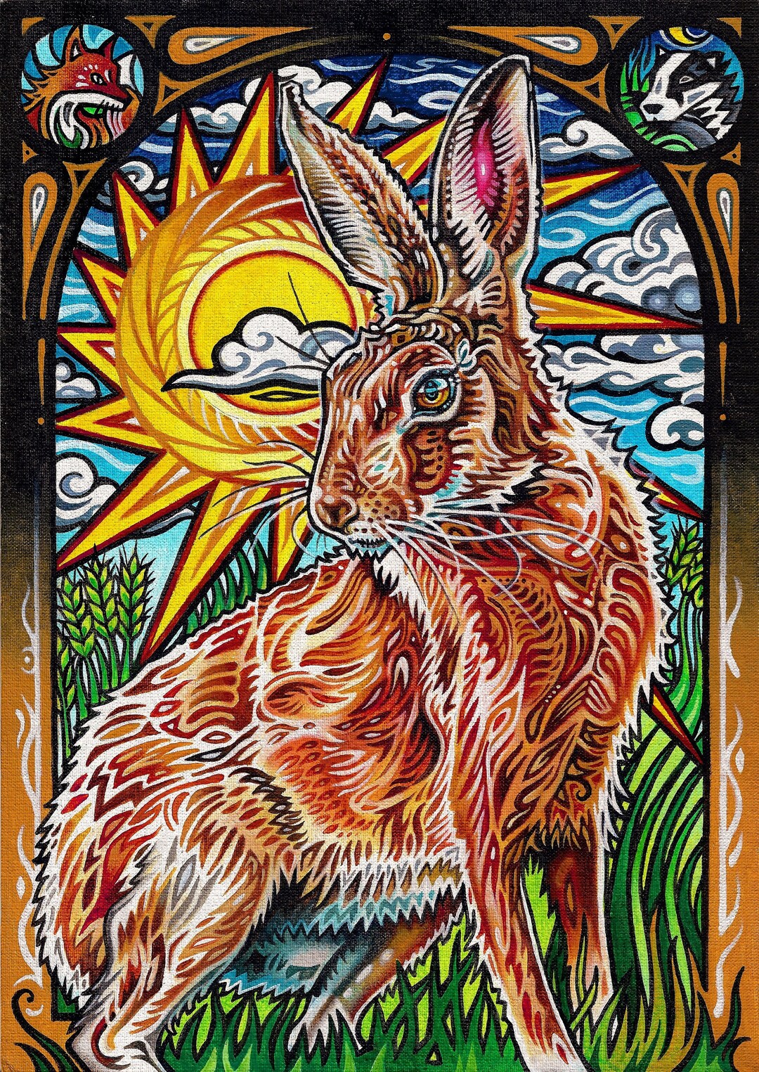 Animal Trinity: Hare (estampado de arte estándar) - Etsy España