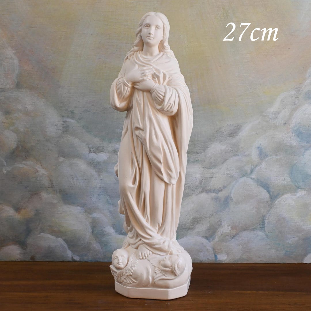 Our Lady of Immaculate Conception [27cm] - Made of Plaster, Full-length ...