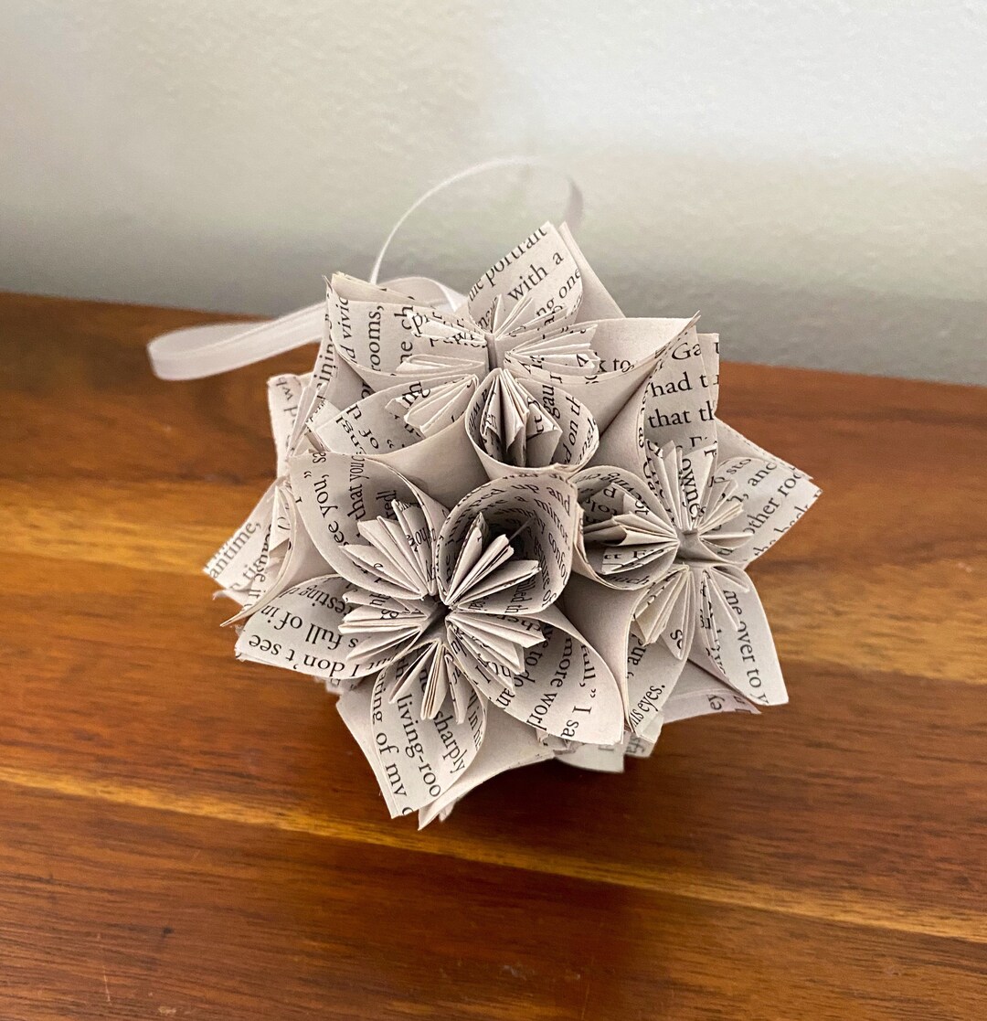 The Great Gatsby Book Small Paper Flower Pomander Ornament - Etsy