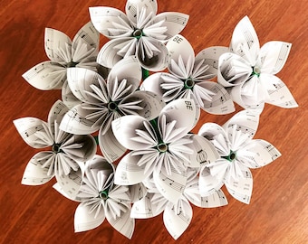 Music Paper Flowers | Etsy