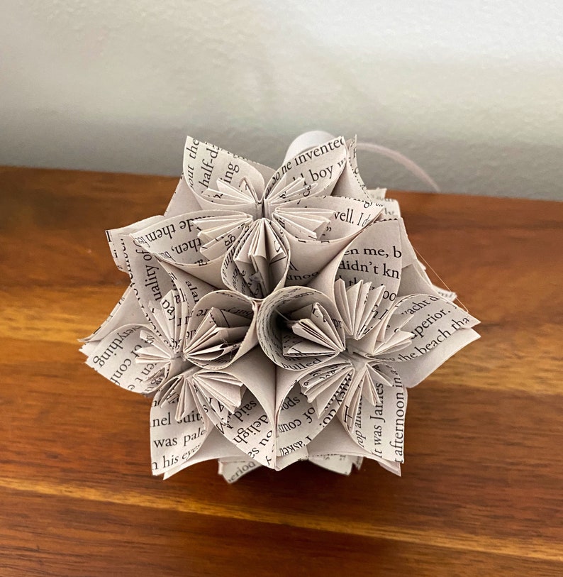 The Great Gatsby Book Small Paper Flower Pomander Ornament - Etsy