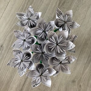 Custom Sheet Music Paper Flowers {10 Small Size} - Made to Order, You ...