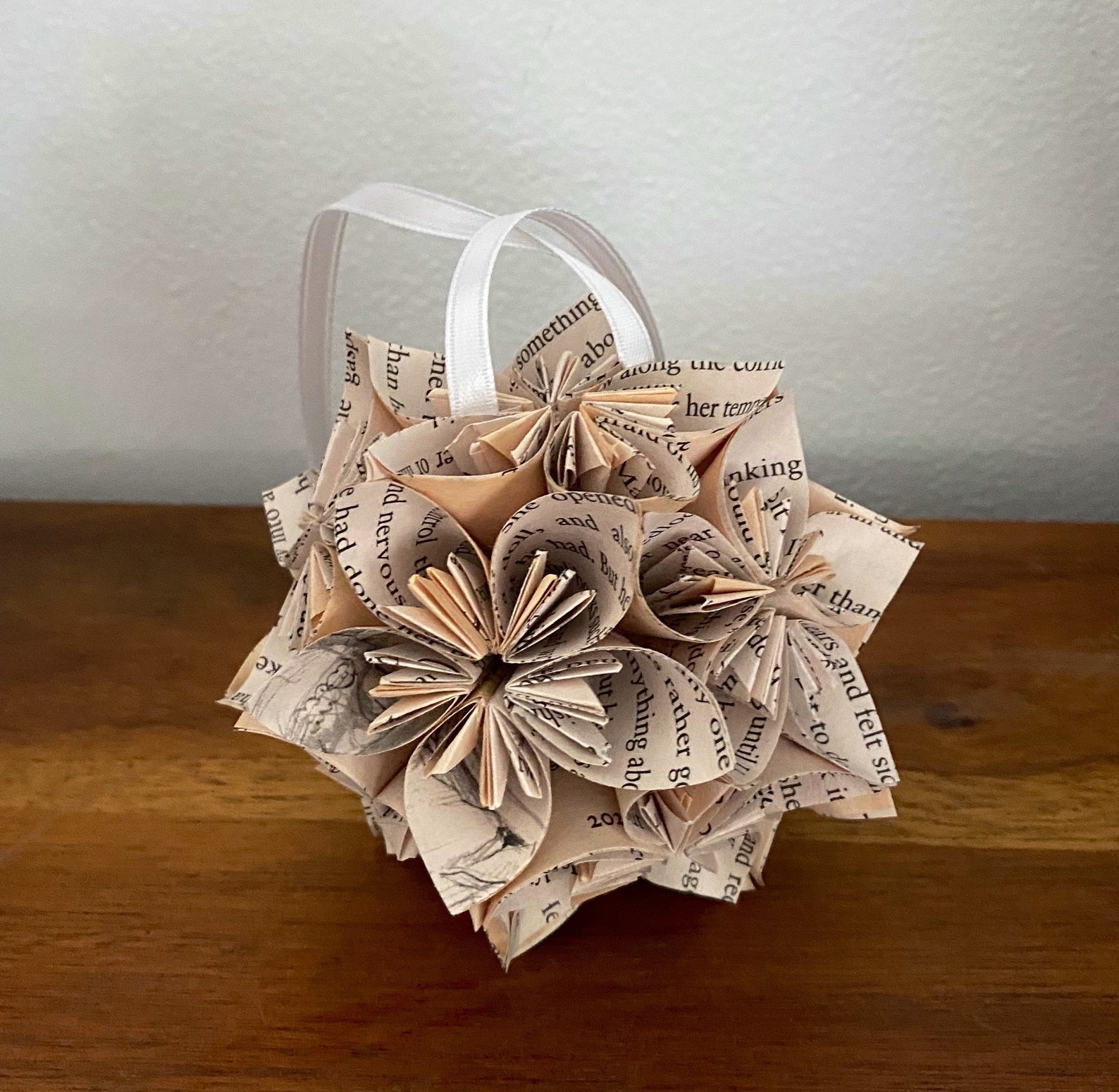 The Secret Garden Book Small Paper Flower Pomander Ornament | Etsy